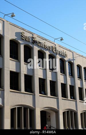 San Francisco Chronicle building located on the corner of 5th Street ...