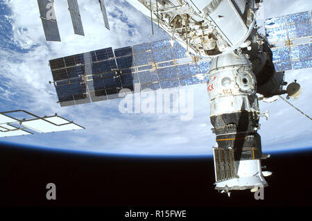 International Space Station ISS newly equipped with the 27 000 pound S0 ...