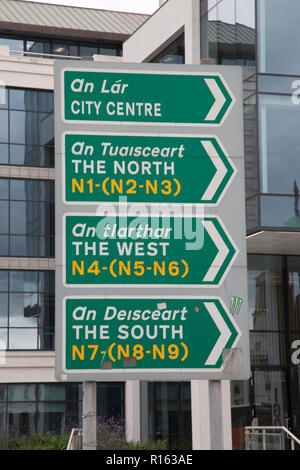 Motorway Direction Sign, Dublin, Ireland Stock Photo - Alamy