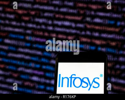 Infosys logo seen displayed on smart phone Stock Photo - Alamy