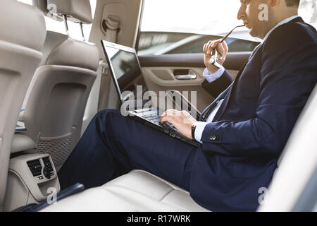 Young business man test drive new car Stock Photo - Alamy