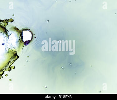 Colored water drop, circle ripples, splash of water, closeup Stock ...