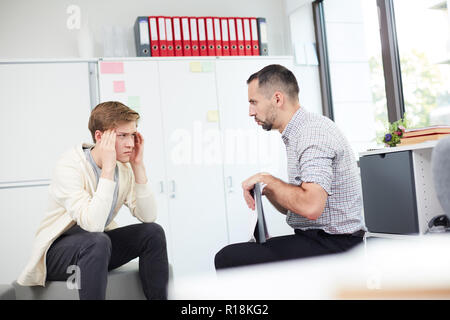 Anxious teenager student trying to solve difficult math assignment ...