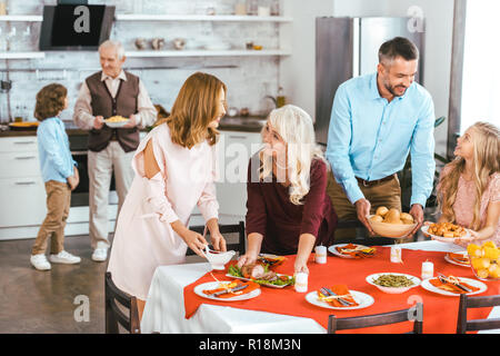 Big family spending time together Stock Photo - Alamy
