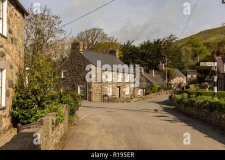The village of LLangian, with St. Cian Church Gwynedd ,North Wales Llyn ...