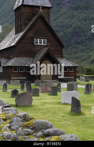 The 13th century old Roldal Stave Church (Roldal stavkyrke Stock Photo ...