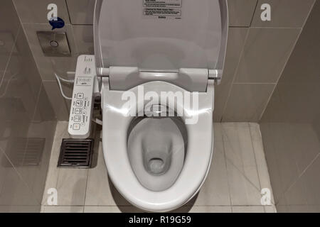 Hi-tech modern electronic Japanese toilet in Japan Asia Stock Photo - Alamy