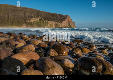 Rackwick Bay Beach, Hoy island, Orkney islands, Scotland. (Large format ...