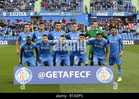 Getafe CF's Mauro Arambarri (l) and Jorge Molina celebrate goal during ...