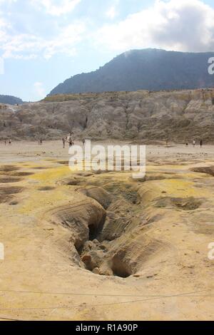 Volcanic crater at Nisyros, Greece Stock Photo - Alamy