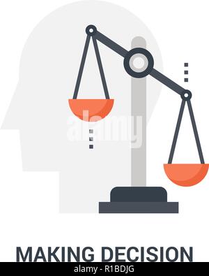 Making decision function of brain icon vector. Learning strategy ...