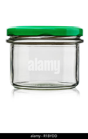 glass jar without cover for conservation. isolated on white background ...