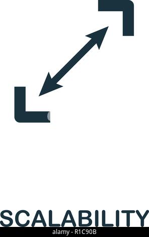 Scalability Simple vector icon. Illustration symbol design template for web mobile UI element ...