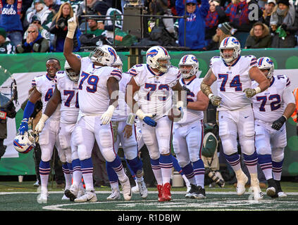 Buffalo Bills offensive tackle Dion Dawkins (73) looks on before the ...