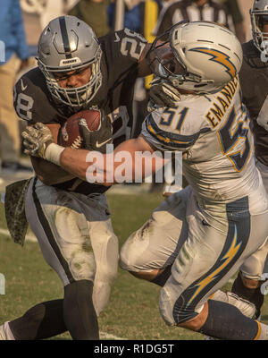 Los Angeles Chargers outside linebacker Uchenna Nwosu (42) plays ...