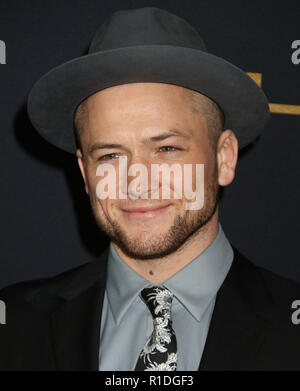 Actor Taron Egerton attends the 'Robin Hood' New York screening at AMC ...