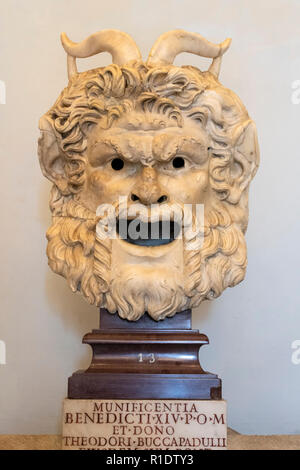 Mask of a satyr, The Capitoline Museums, Rome, Italy Stock Photo - Alamy