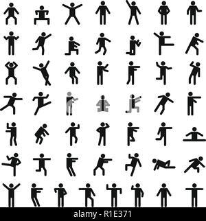 Man Person Basic Body Language Posture Stick Figure Pictogram Icon ...