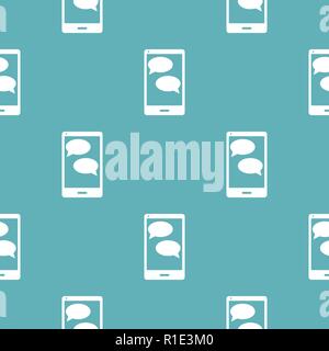 Chat pattern seamless blue. Simple illustration of vector pattern ...