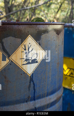 CHIP Hazardous to the Environments chemicals warning sign on industrial ...