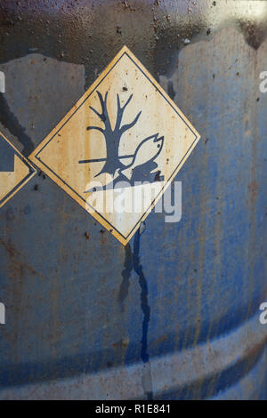 CHIP Hazardous to the Environments chemicals warning sign on industrial ...