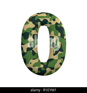 Army number 7 - 3d Camo digit isolated on white background. This ...