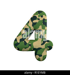 Army number 7 - 3d Camo digit isolated on white background. This ...