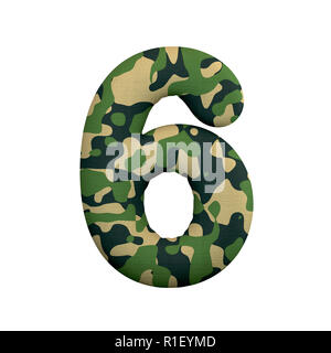 Army number 7 - 3d Camo digit isolated on white background. This ...