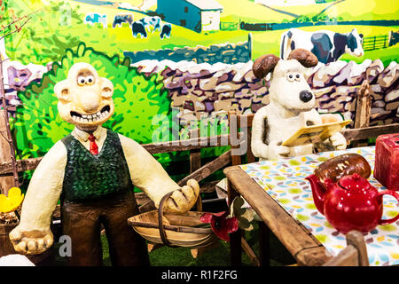 Aardman Animations characters at the Aardman Animations studio Stock ...