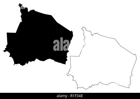 Negeri Sembilan map vector illustration. Malaysian city. State in ...