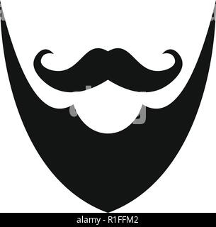 Pointing mustache icon. Simple illustration of pointing mustache vector ...