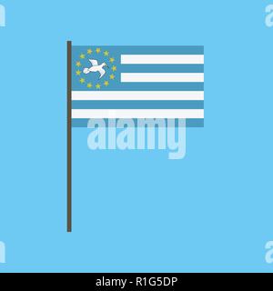 Ambazonia flag icon in flat design. Independence day or National day ...