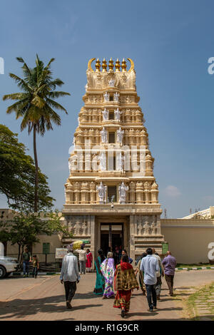 India, Karnataka, Mysore, palace of Mysore, temple in the south goal ...