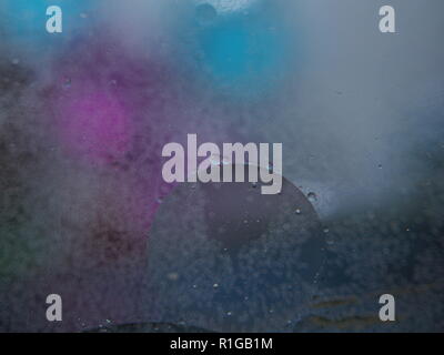 Abstract photography. Multi-colored circles. Drop of oil. Background ...