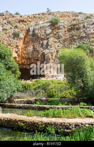Part of the ancient Banias water gardens and pathways at the bottom of ...