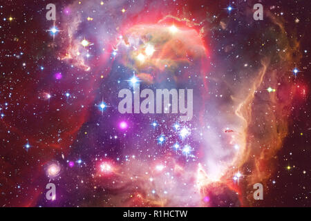 Cosmic landscape, colorful science fiction wallpaper with endless outer ...