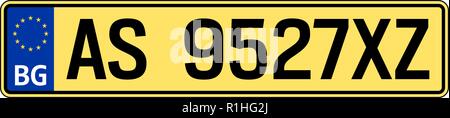 Bulgaria car plate. Vehicle registration number Stock Vector Image ...