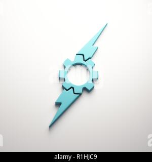 3D Lightning bolt render Stock Photo - Alamy