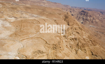 Masada Roman siege camp and section of the Roman circumvallation wall ...