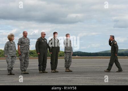 Maj. Gen. D. Scott Durham, Fourth Air Force commander, looks at the ...
