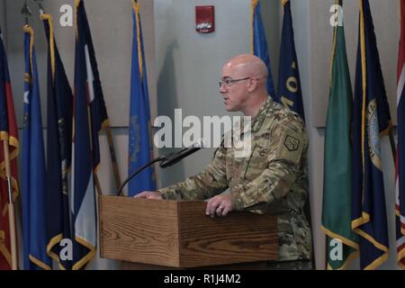 Georgia Army National Guardsman, Maj. Marc Pfrogner, operations officer ...