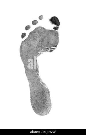 Black prints of feet on transparent paper. Black footprint. Isolated on ...