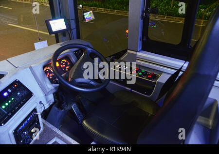 Interior of TransJakarta bus Stock Photo - Alamy