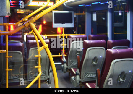 Interior of TransJakarta bus Stock Photo - Alamy