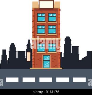 apartments building cartoon vector illustration graphic design Stock ...