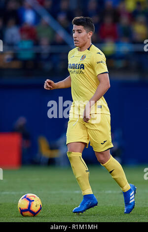 Santiago Caseres of Villarreal CF during the La Liga match between ...