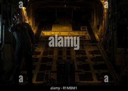 Sgt. Seth Witherup, KC-130J plane captain with Marine Aerial Refueler ...