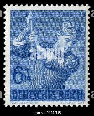 German postage stamp: RAD employee in ceremonial uniform, 8th ...