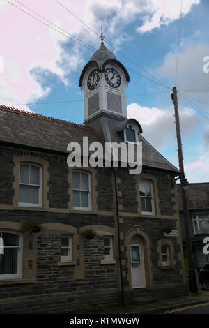 The Clock Tower in Newcastle Emlyn, Wales Stock Photo - Alamy