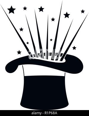 Hat and firework icon. Simple illustration of hat and firework vector ...